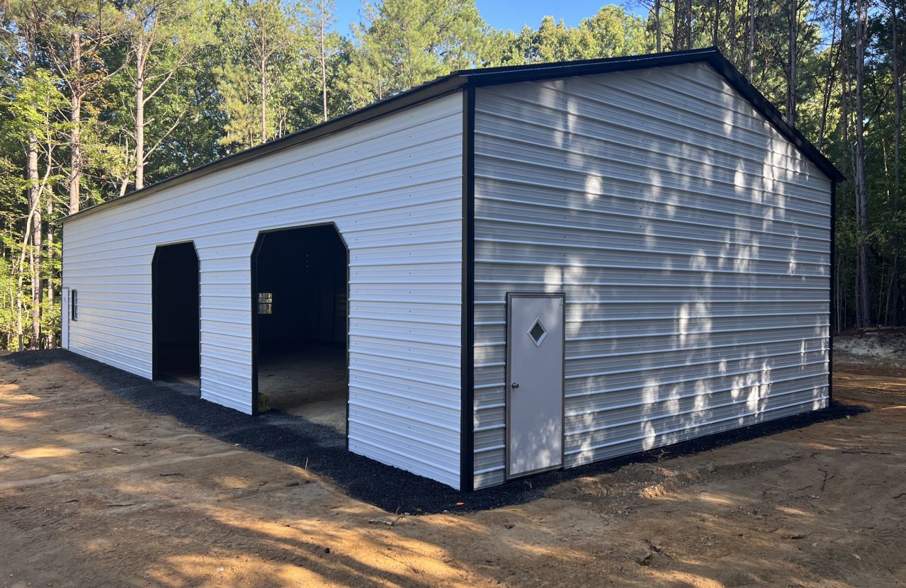 Brookstone Buildings - Fully Enclosed Garage 24' x 36' x 13'